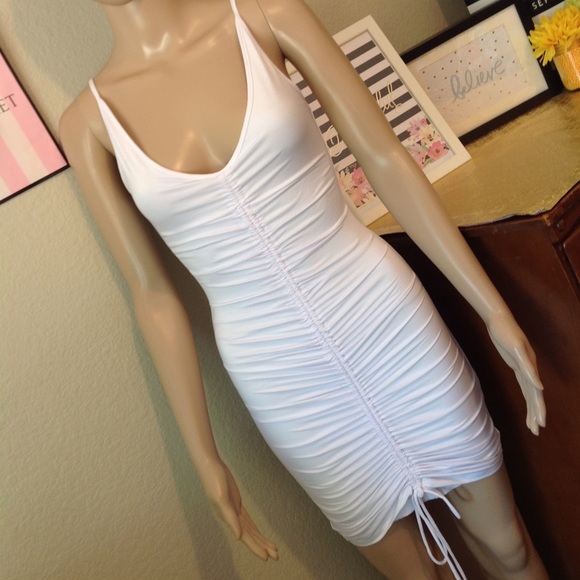 Fashion Nova | Dresses | All White Sexy Form Fitted Dress M24 | Poshmark
